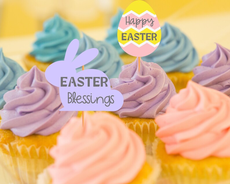 Easter Cupcake Topper Printable Print at Home Easter Cake Topper Last ...
