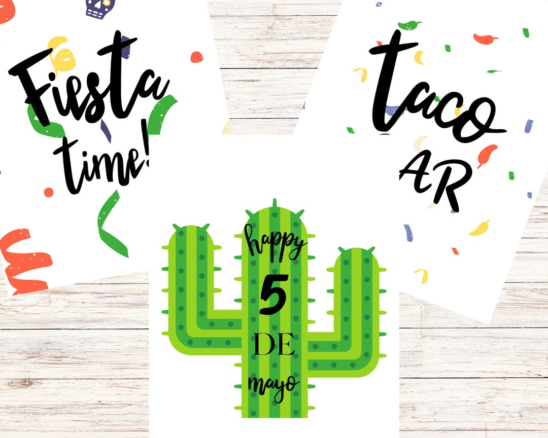 Cinco De Mayo Party Decor Printables Set of 3 Print at Home Cinco De ...