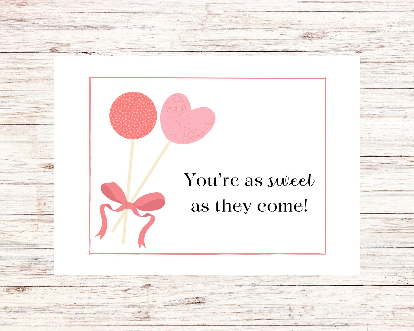 Valentine's Day Printable Kid's Card/ Print at Home Valentine's Day ...