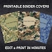 Camo Printable Binder / Editable Covers School Binder Printables - Use ...