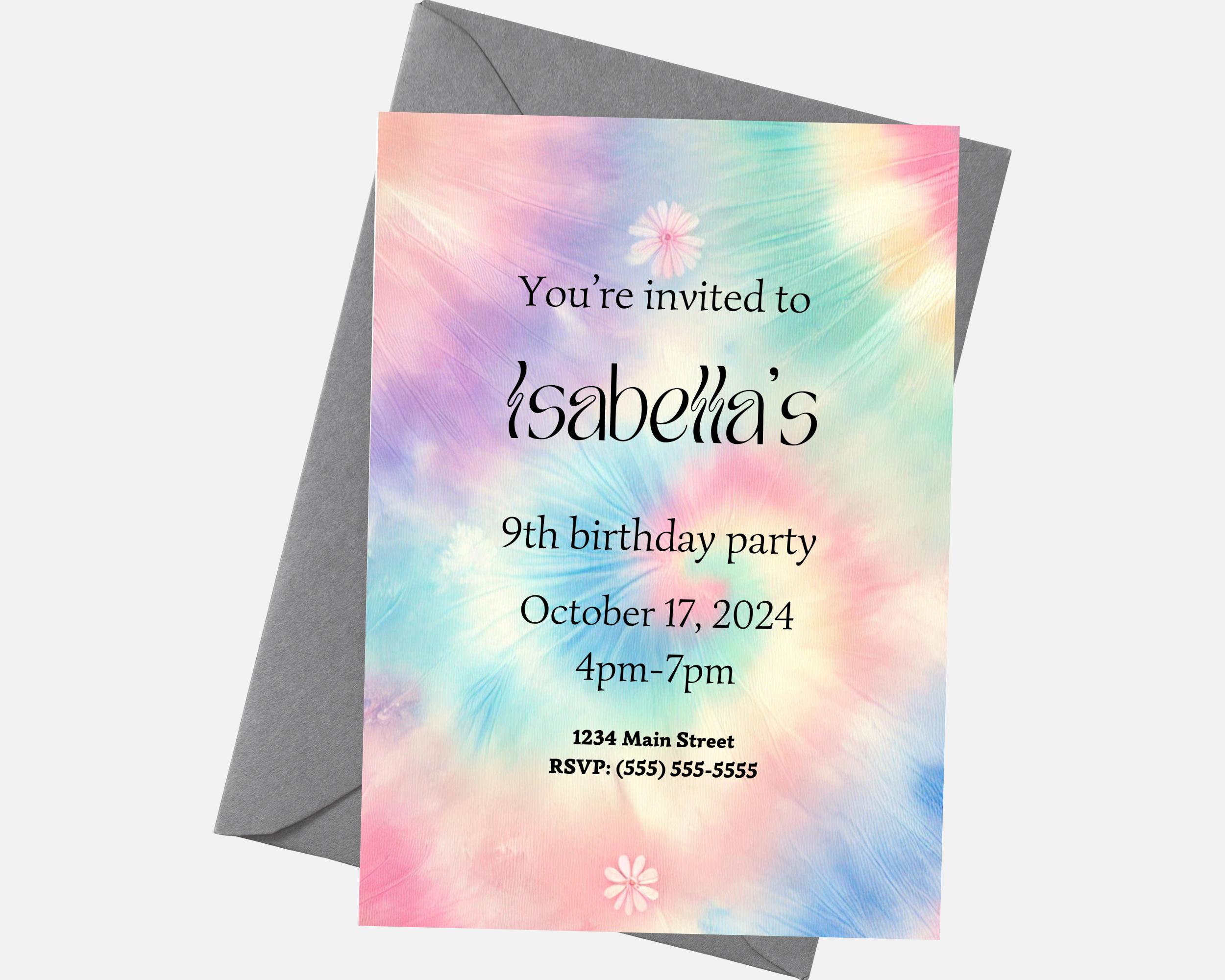Tween Birthday Party Invitation Template 90s Birthday Party Girl Party ...