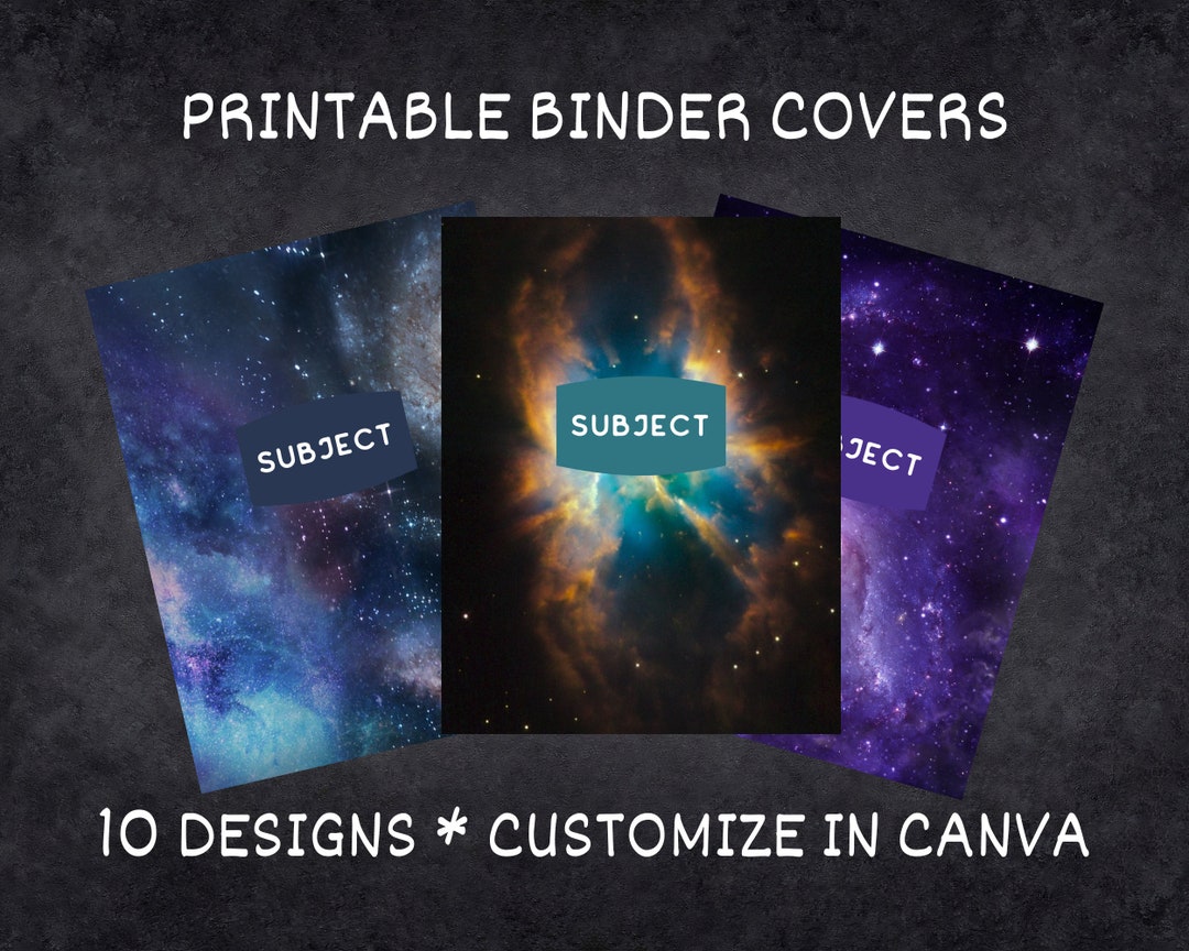 Editable Binder Covers Space Theme Printable Binder School Binder ...