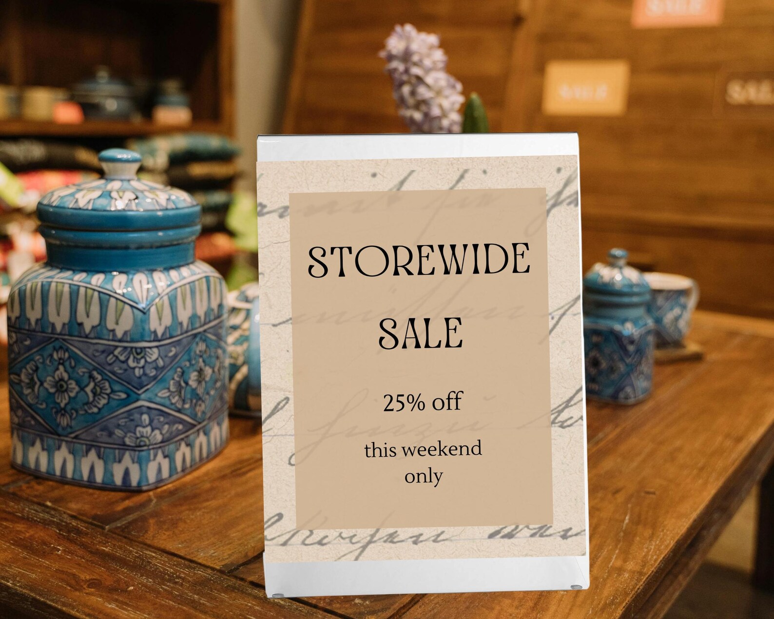 Printable Business Sign Sale Canva Template Antique Design Vintage ...