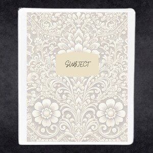Binder Cover for High School Printable Lace Printable Binder Cover for ...