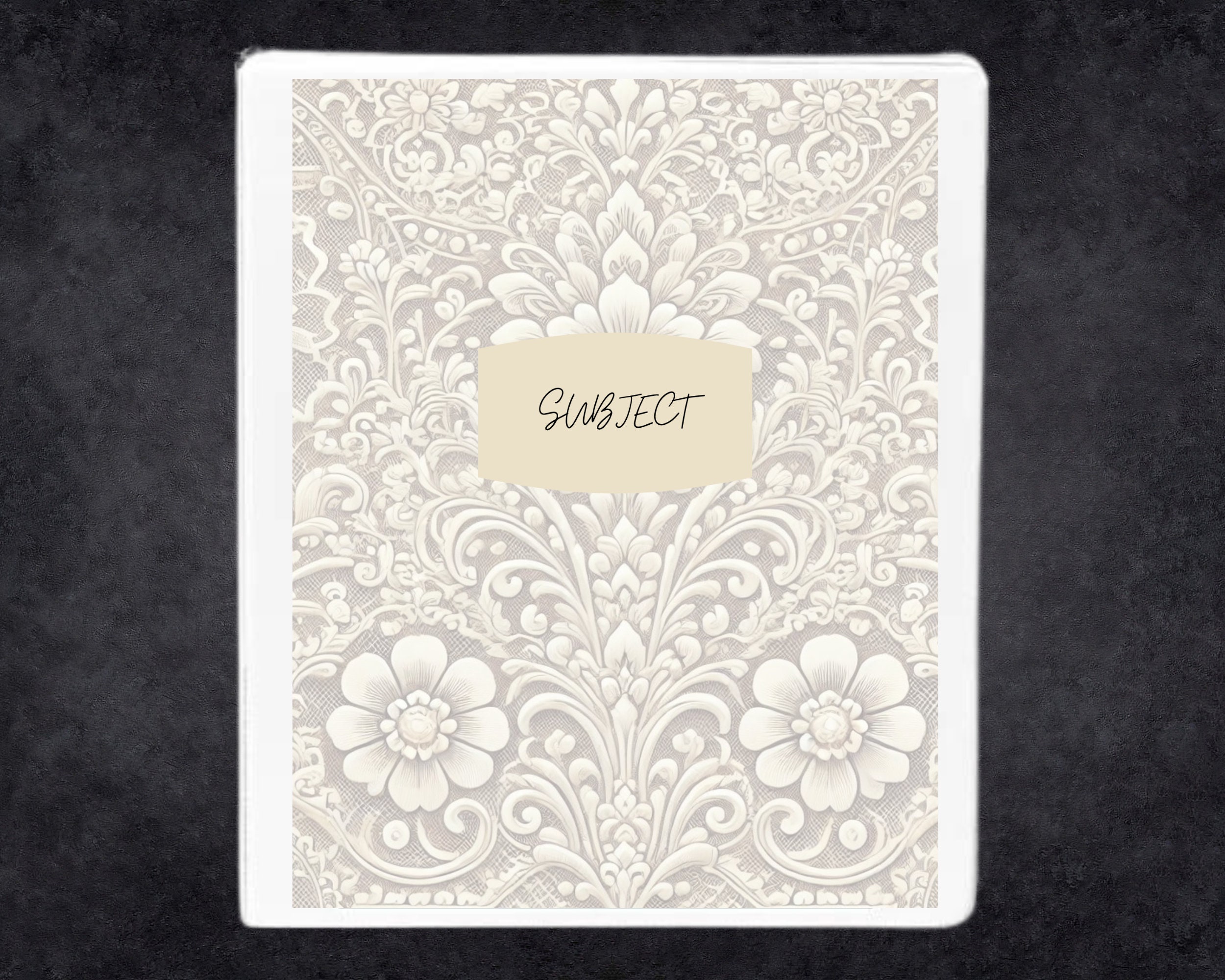 Binder Cover for High School Printable Lace Printable Binder Cover for ...