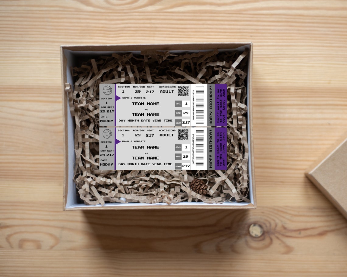 Printable Basketball Ticket EDITABLE Basketball Game Ticket Template ...