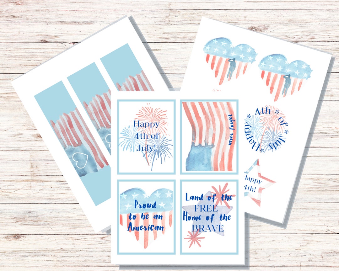 4th of July Decorations BBQ Party Bundle Instant Download Party ...