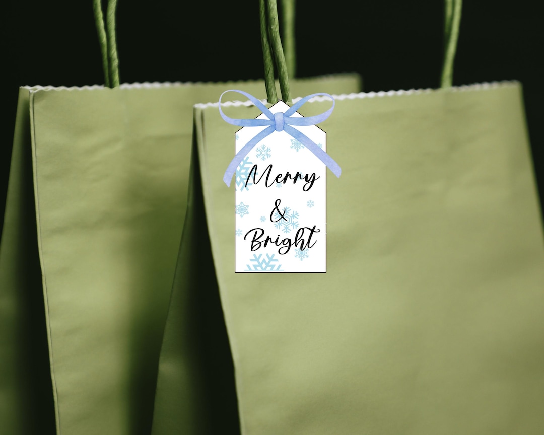 Christmas Gift Tags Printable Set Christmas Present Tags Last Minute ...