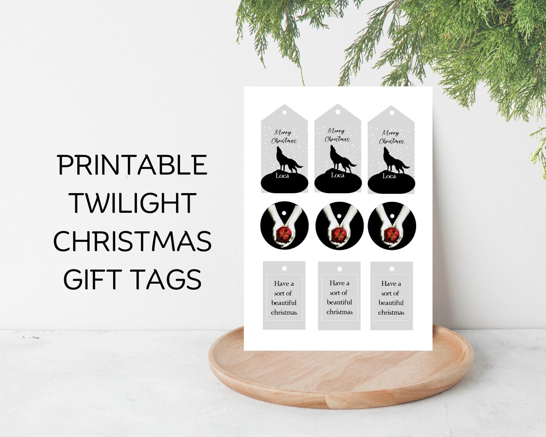 Christmas Gift Tags Printable Twilight Inspired Bella Swan Edward ...