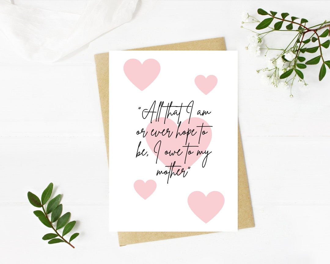 Printable Mother's Day Card / Print at Home Mother's Day Card / Last ...