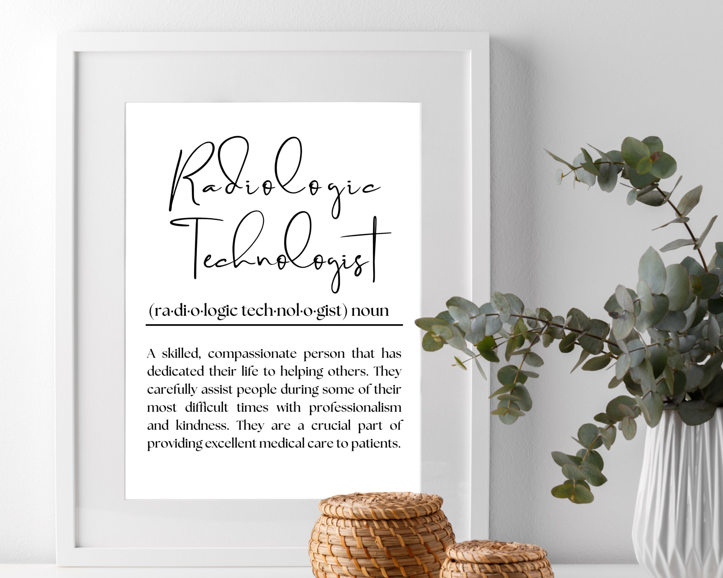 Radiologic Technologist Gift Definition Printable Wall Art 8x10 and 5x7 ...