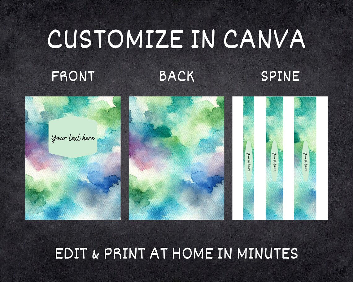 Binder Cover Printable Pastel Printable Binder Cover for High School ...