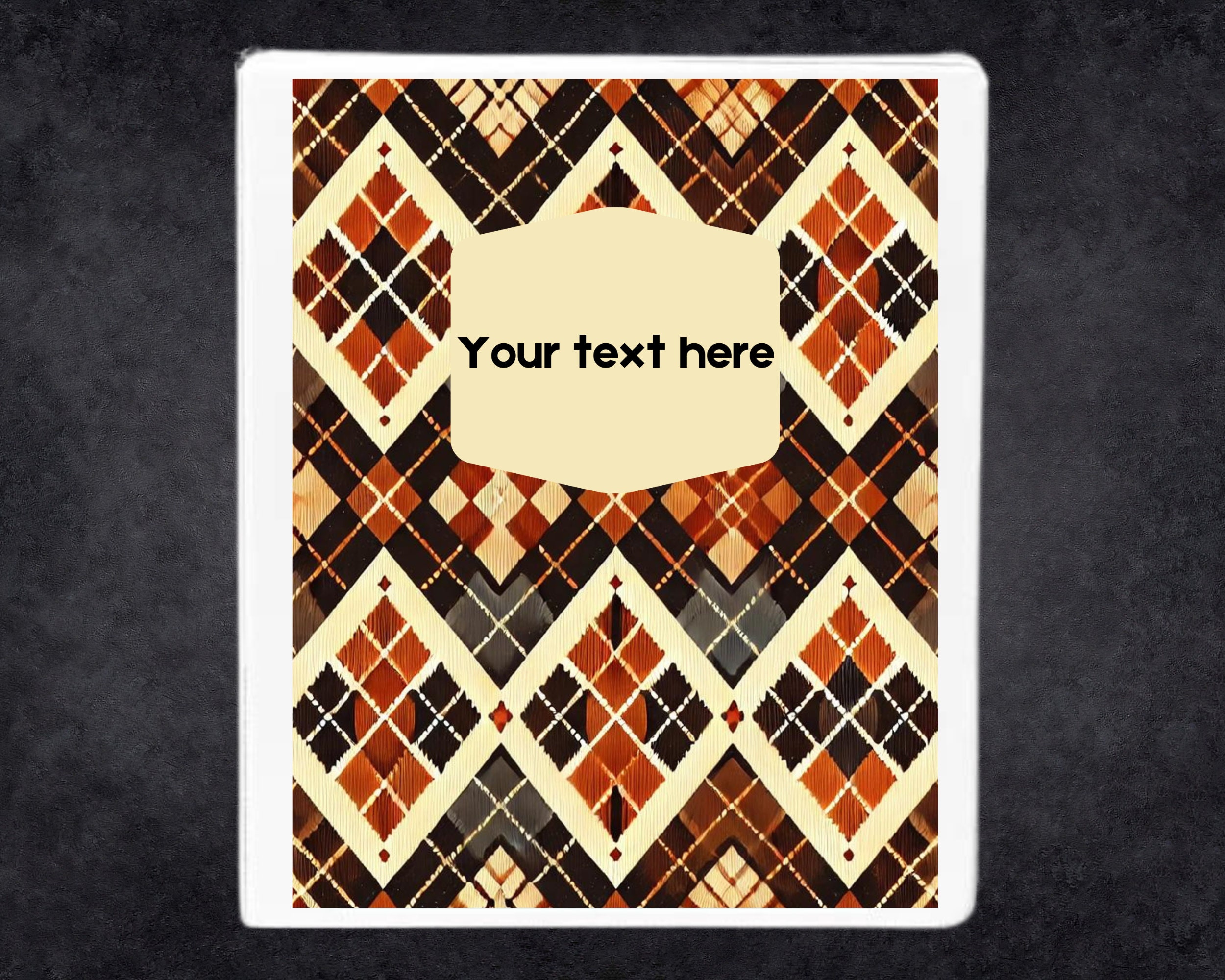 Binder Cover Printable Argyle Pattern Back to School Printable Binder ...