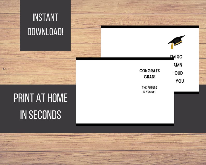 Graduation Card for High School College Printable Digital Download Card ...