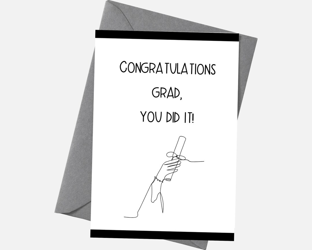 Printable Graduation Card for High School College Digital Download Card ...