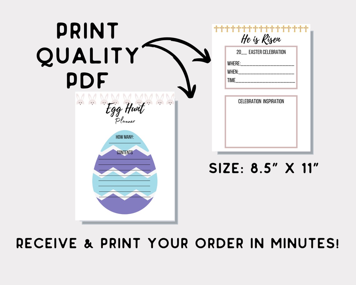 Easter Planner Printable/ Print at Home or Use With Good Notes ...