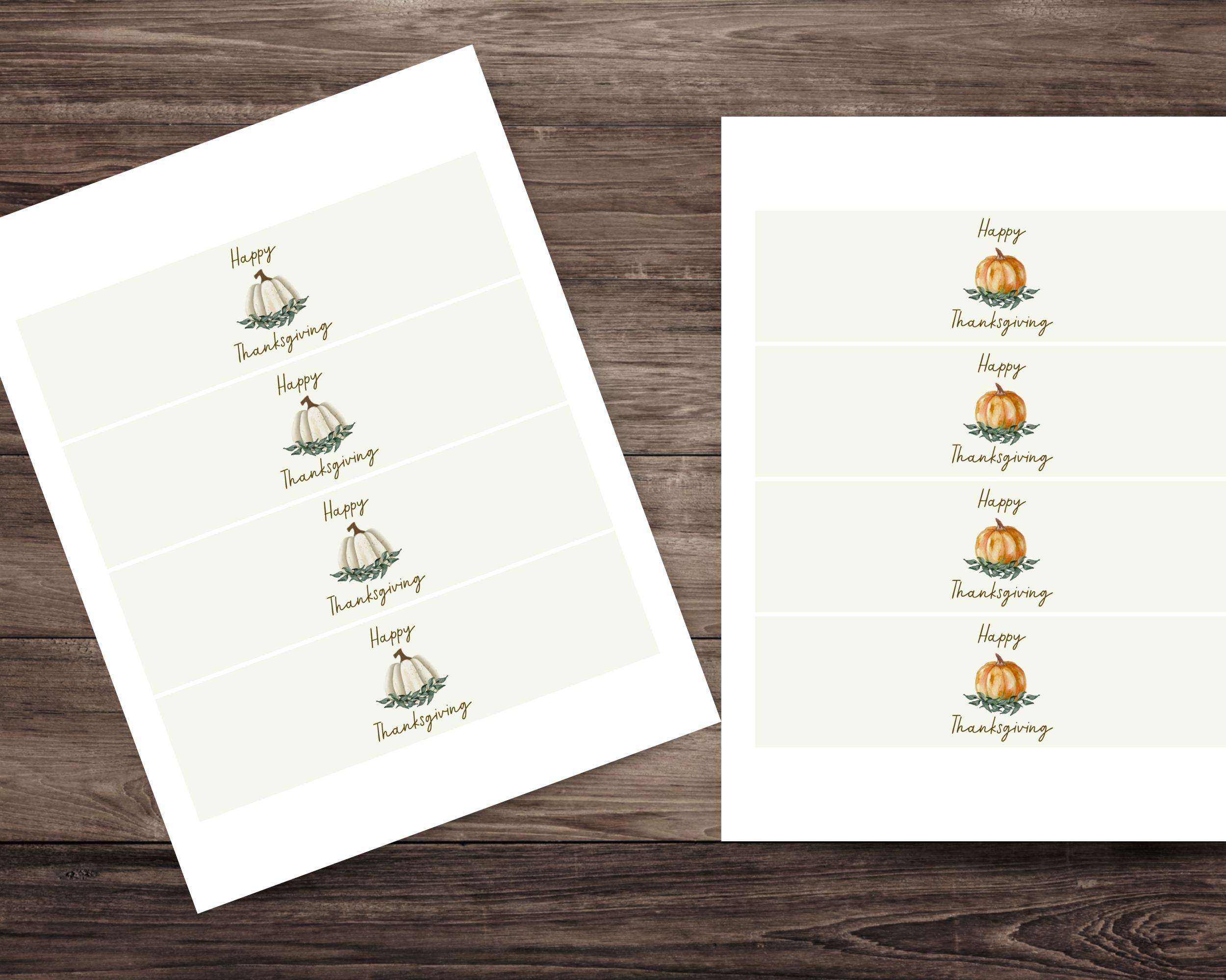 Printable Thanksgiving Napkin Rings / Printable Thanksgiving Table ...