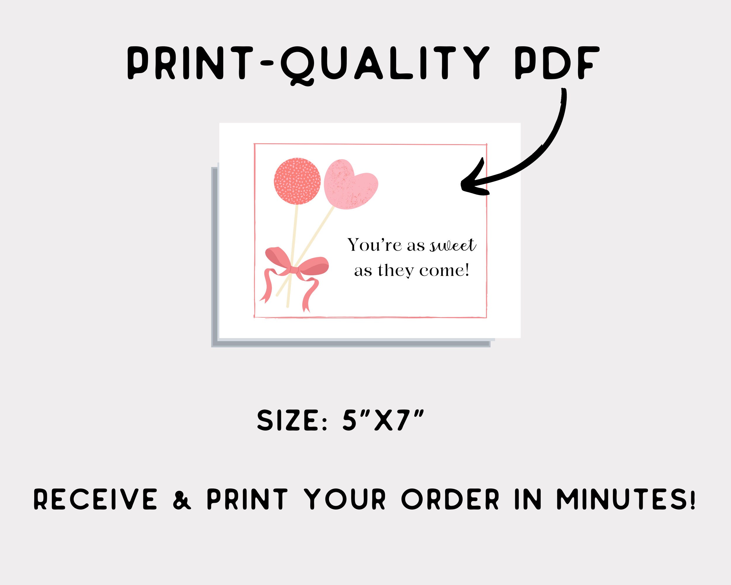 Valentine's Day Printable Kid's Card/ Print at Home Valentine's Day ...