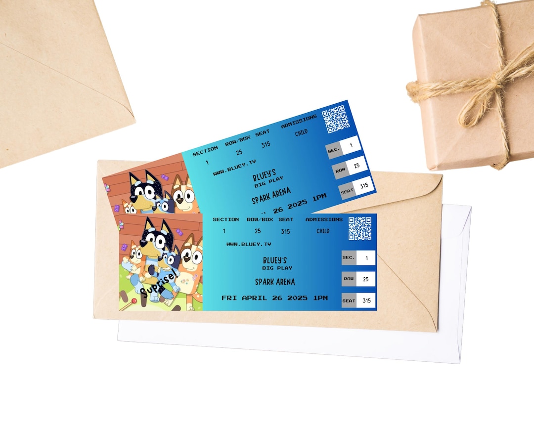 Modelo de ingresso para show Blue Kids Ingresso para evento para impressão Ingresso para evento ...