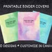 Watercolor Printable Binder / Editable Covers School Binder Printables ...