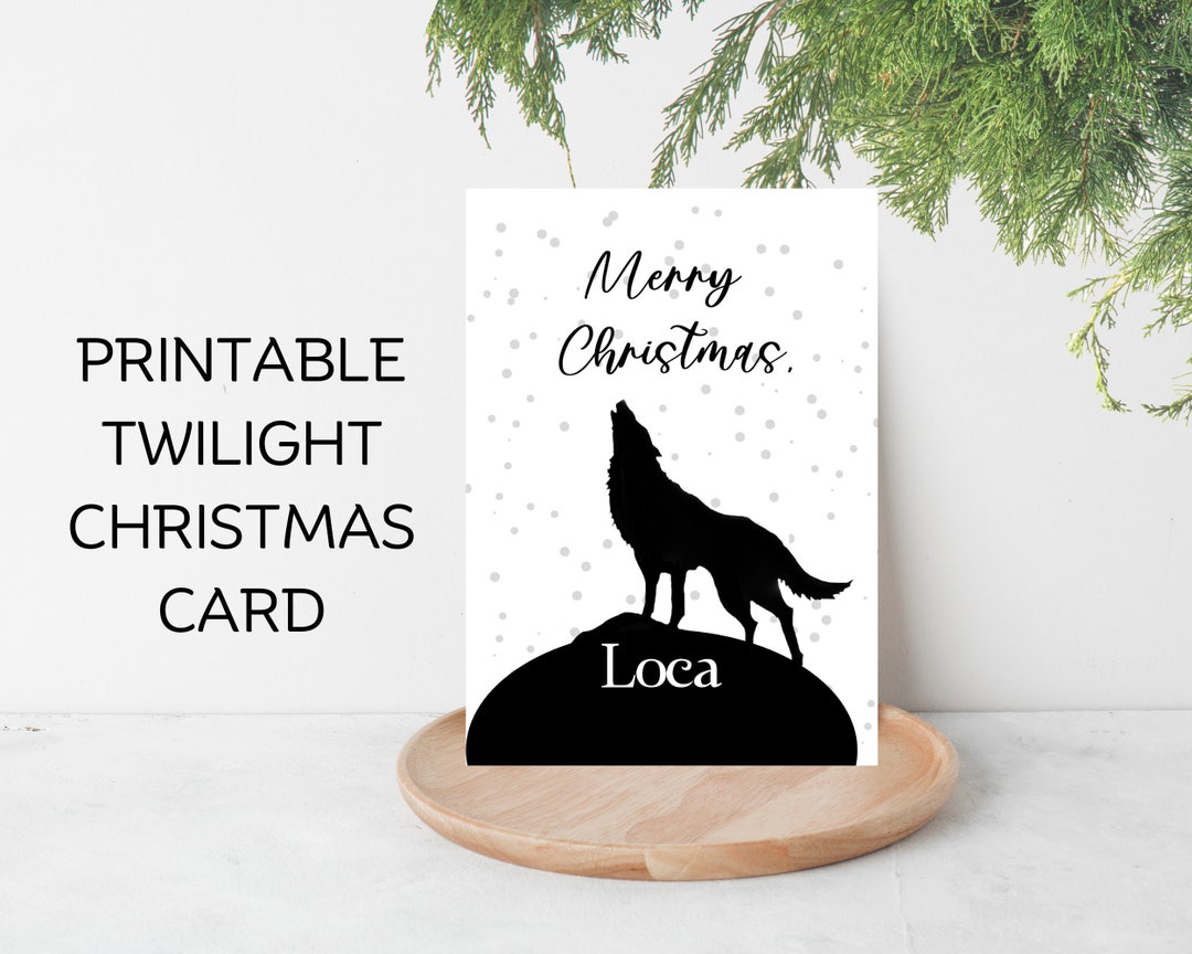 Twilight Inspired Printable Christmas Cards Digital Download Print at ...