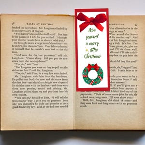 Christmas Bookmarks Printable Last Minute Gift Digital Download Print ...