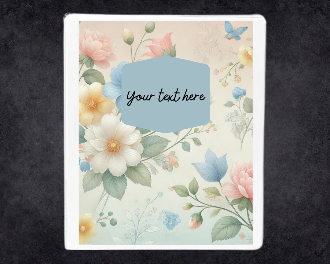 Binder Cover Printable Demure Flower Printable Binder Cover for High ...
