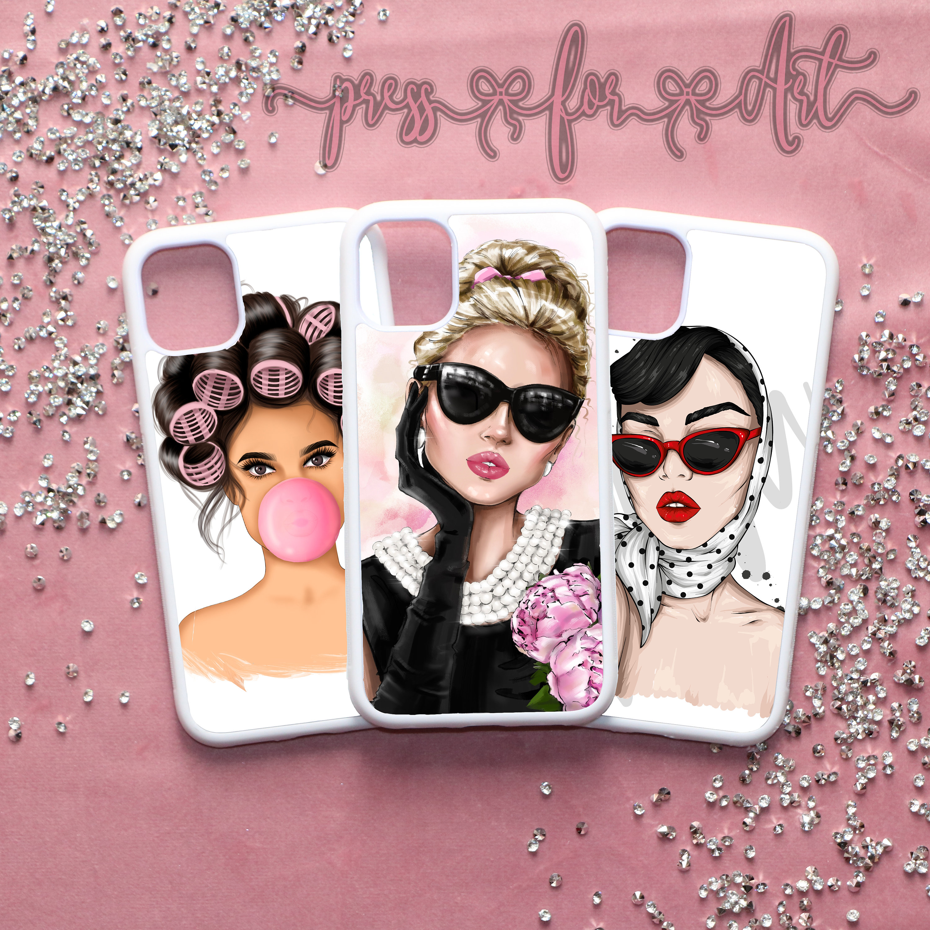 Fashion Girls phone case for iPhone Samsung. | Etsy