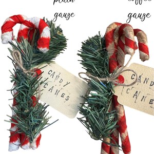Primitive Candy Canes Homespun Primitive Candy Canes Coffee Stained ...