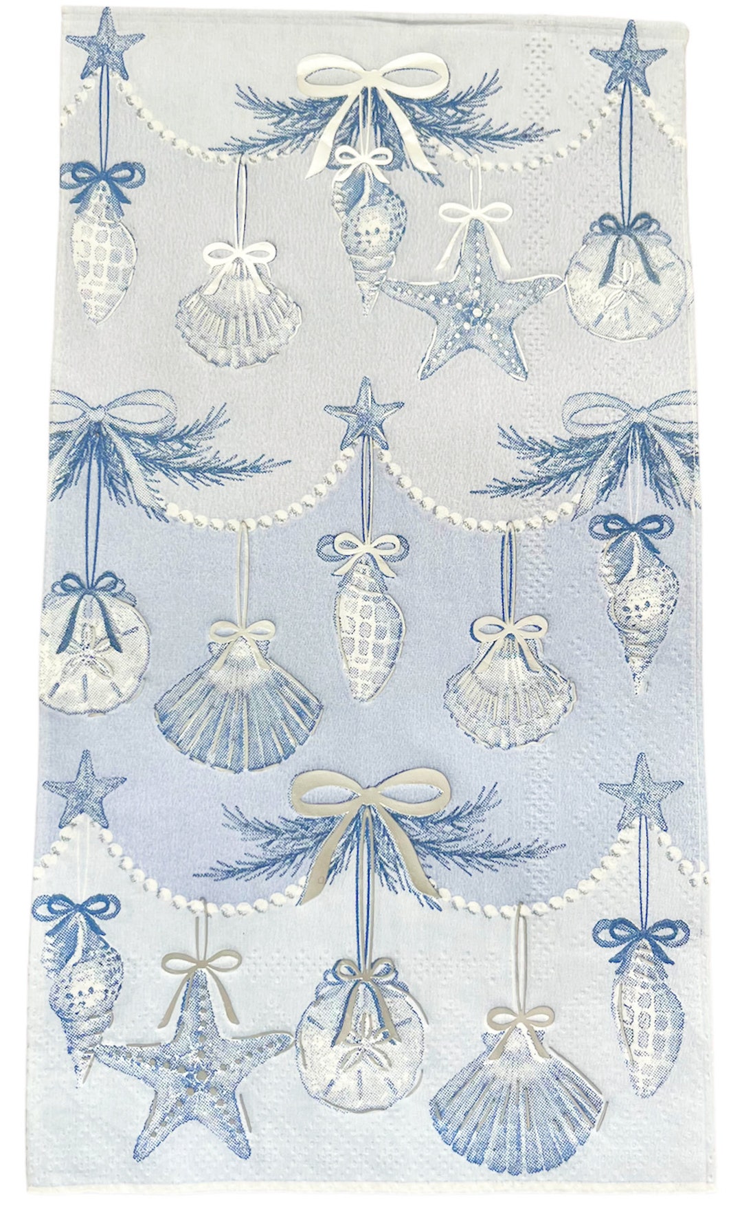 Decoupage Napkins Christmas Paper Napkins Christmas Blue Sea Shell ...