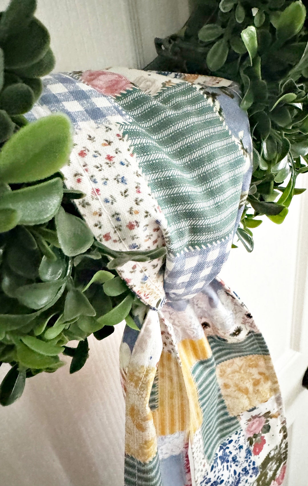 Wreath Sash Boho Patchwork Wreath Sash Front Door Decor Wreath Decor Wreath Scarf - Etsy