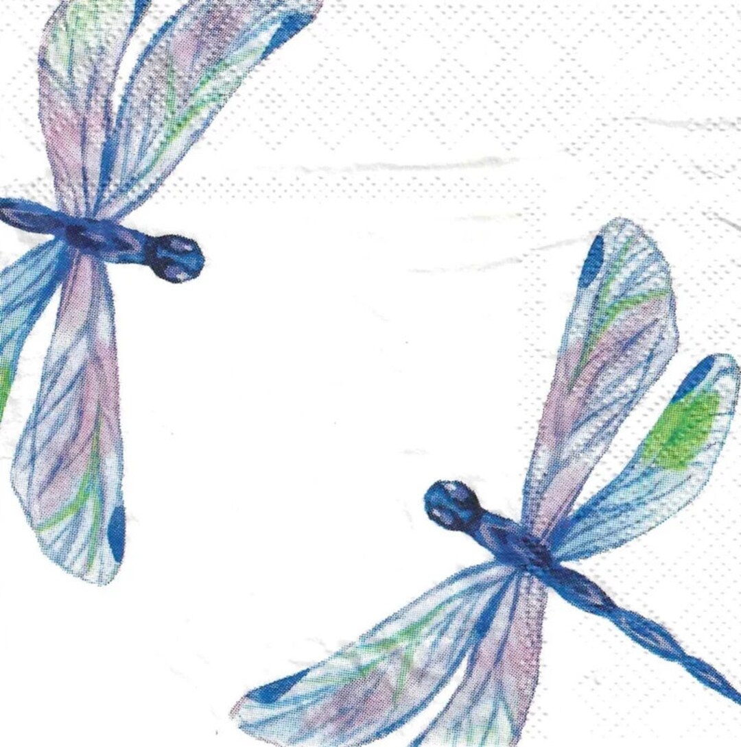 Decoupage Paper Napkin Dragonfly Ephemera Scrapbooking Card Making ...