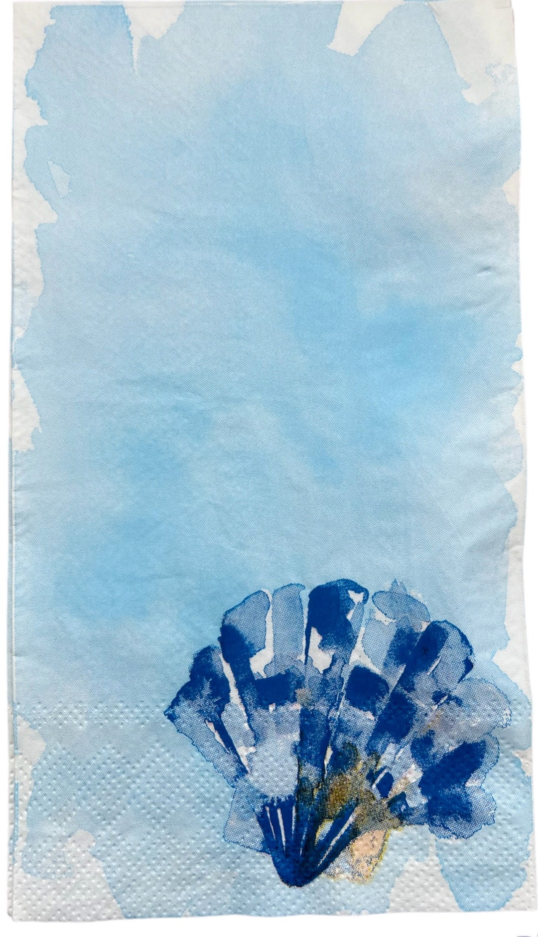 Decoupage Paper Blue Sea Shell Napkin Ephemera Scrapbooking Card Making ...