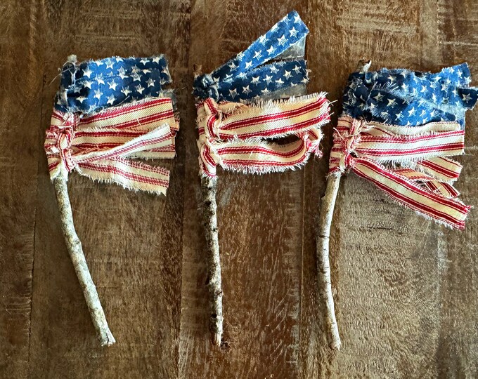 Patriotic Flags Fabric Flags Stick Flags Americana 4th of July/everyday ...