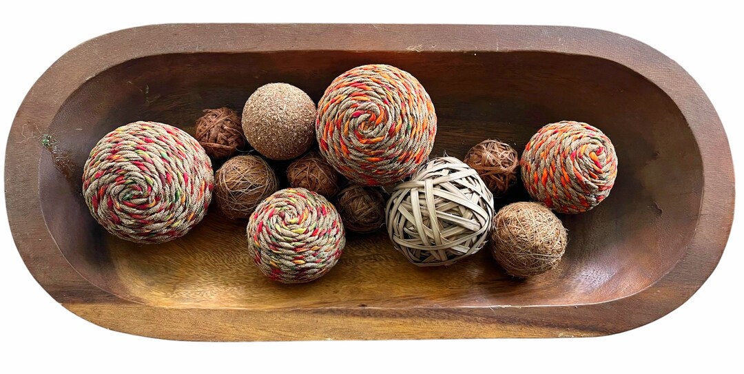 Decorative Balls Fall Bowl Fillers Thanksgiving Table Decor Orbs Bowl ...