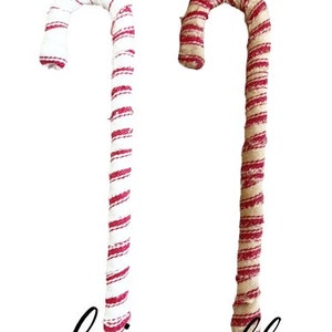 Primitive Candy Canes Homespun Primitive Candy Canes Coffee Stained ...