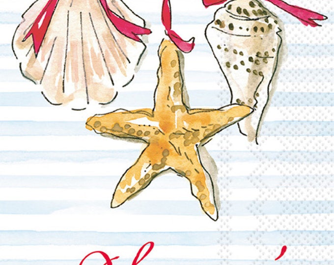 Decoupage Paper Napkin Clam Shells Ephemera Scrapbooking Card Making ...
