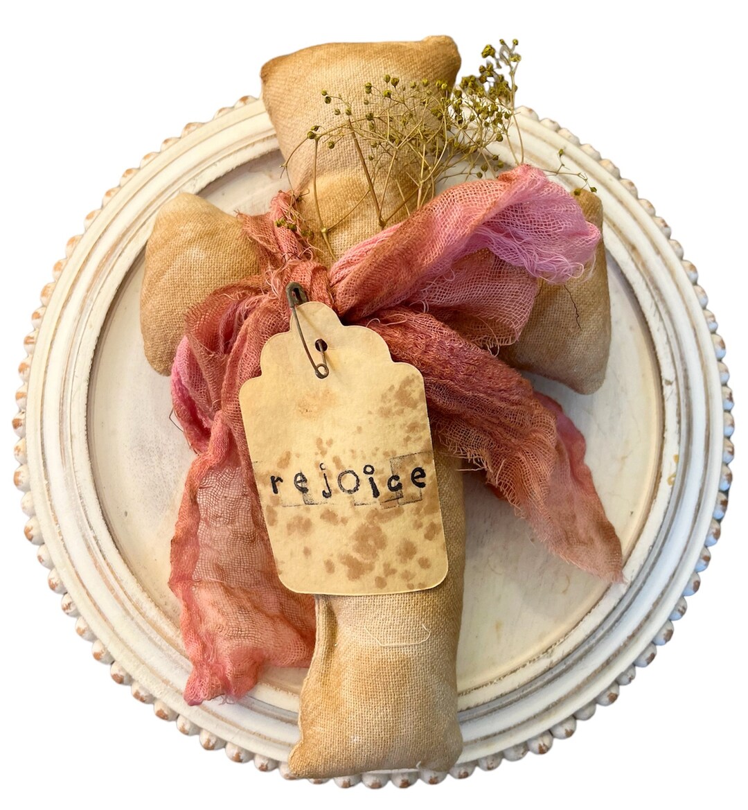 Easter Cross Fabric Easter Cross Primitive Bowl Fillers Tiered Tray ...