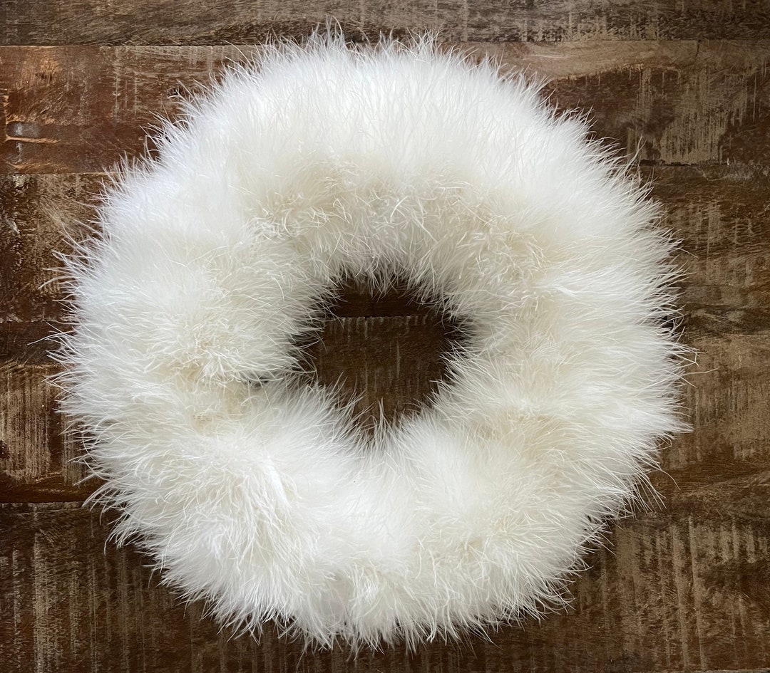 Wreath Marabou Boa Wreath Boa Feather Wreath White Boa Wreath Christmas ...