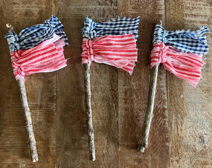 Patriotic Flags Fabric Flags Stick Flags Americana 4th of July/memorial ...