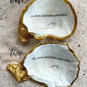 Oyster Shell Ring Dish Seashell Jewelry Holder Decoupage Dish Beach ...