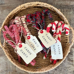 Primitive Candy Canes Homespun Primitive Candy Canes Coffee Stained ...
