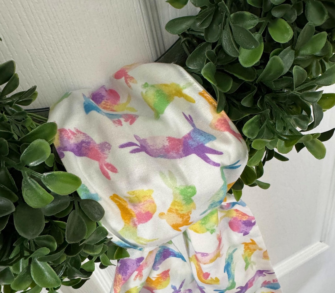 Wreath Sash Easter Wreath Sash Pastel Watercolor Bunnies NEW Design ...