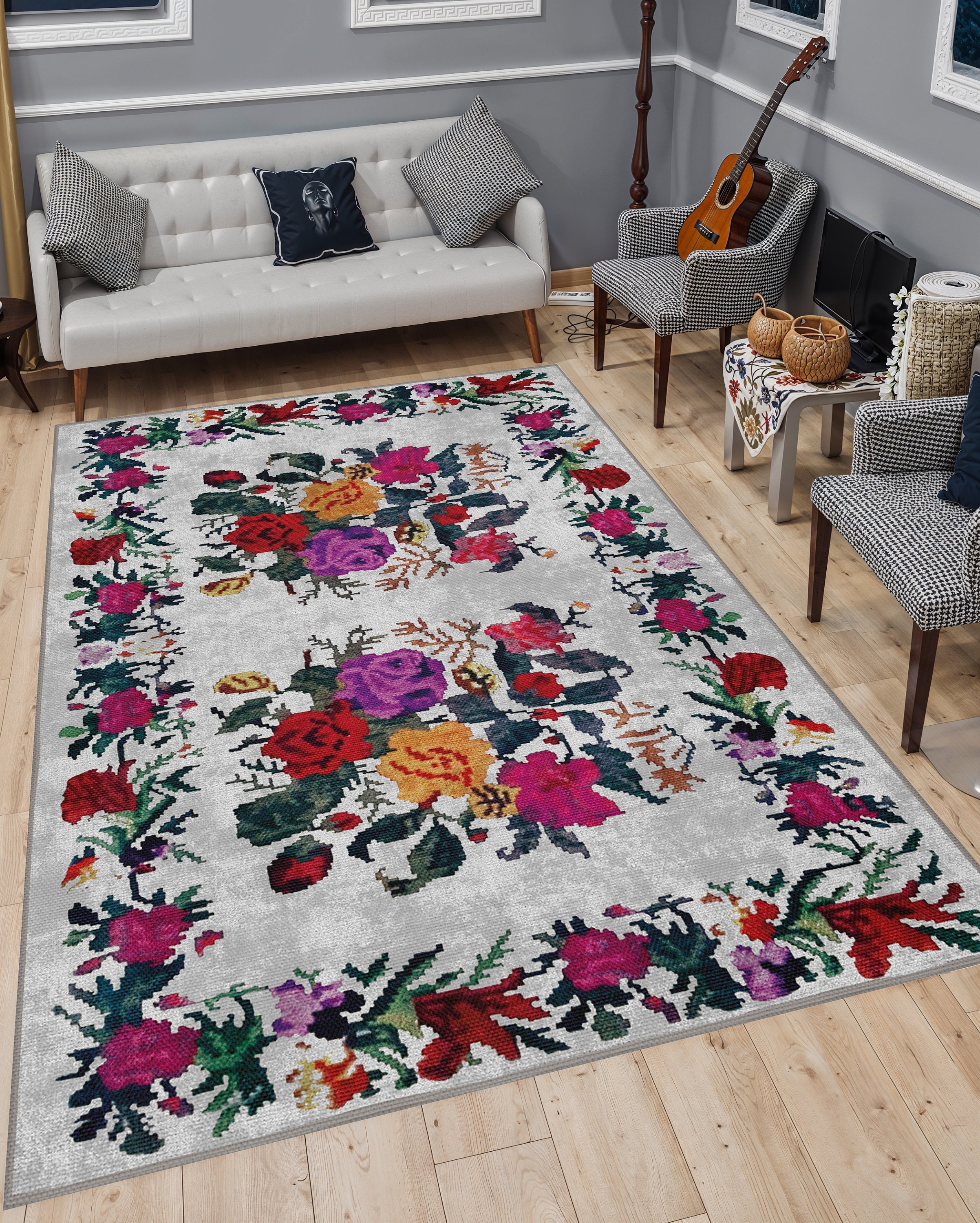 Living Room Rug Mockup PSD Rug Mockups Insert Design High Quality ...