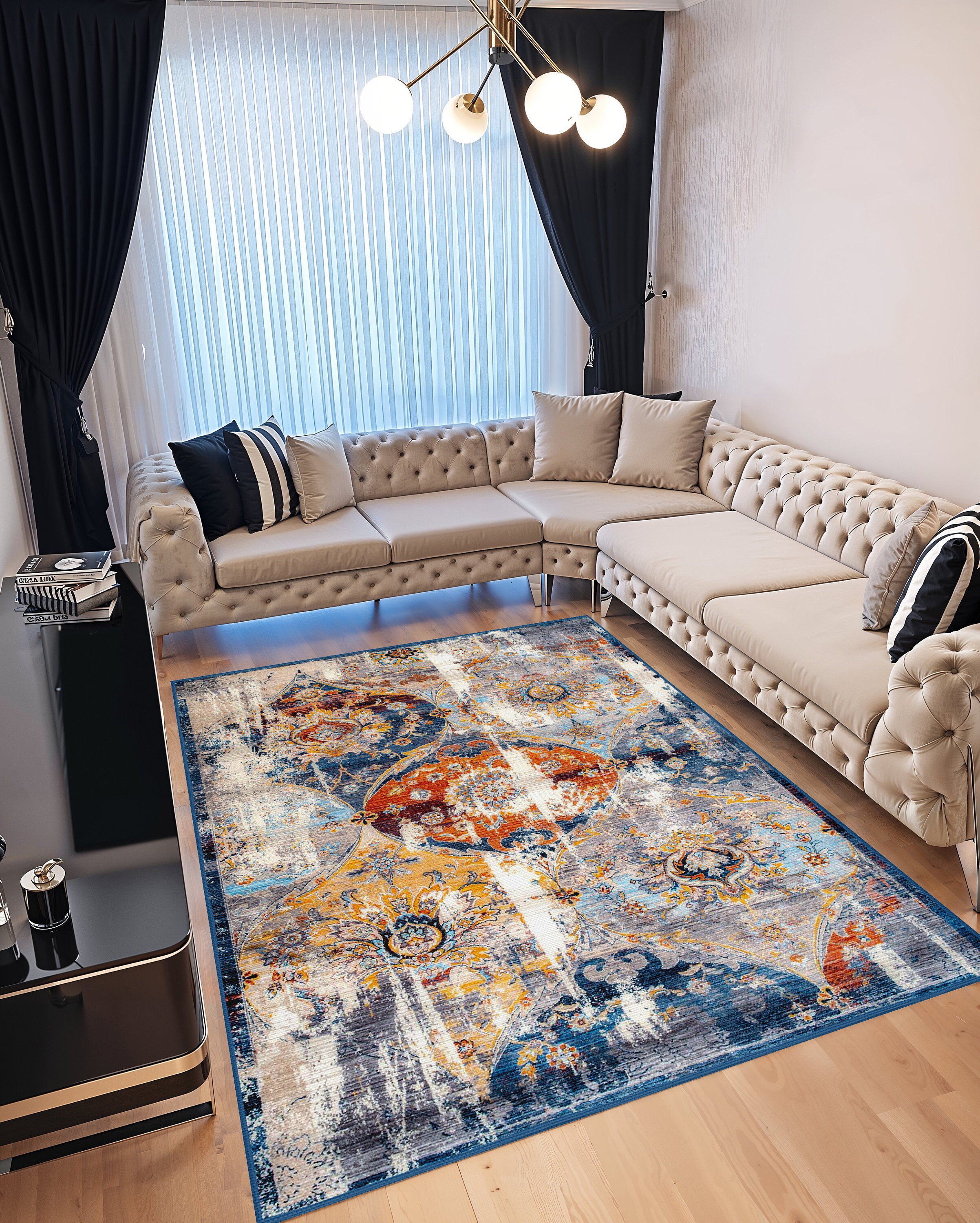 Living Room Rug Mockup PSD Rug Mockups Insert Design High Quality ...
