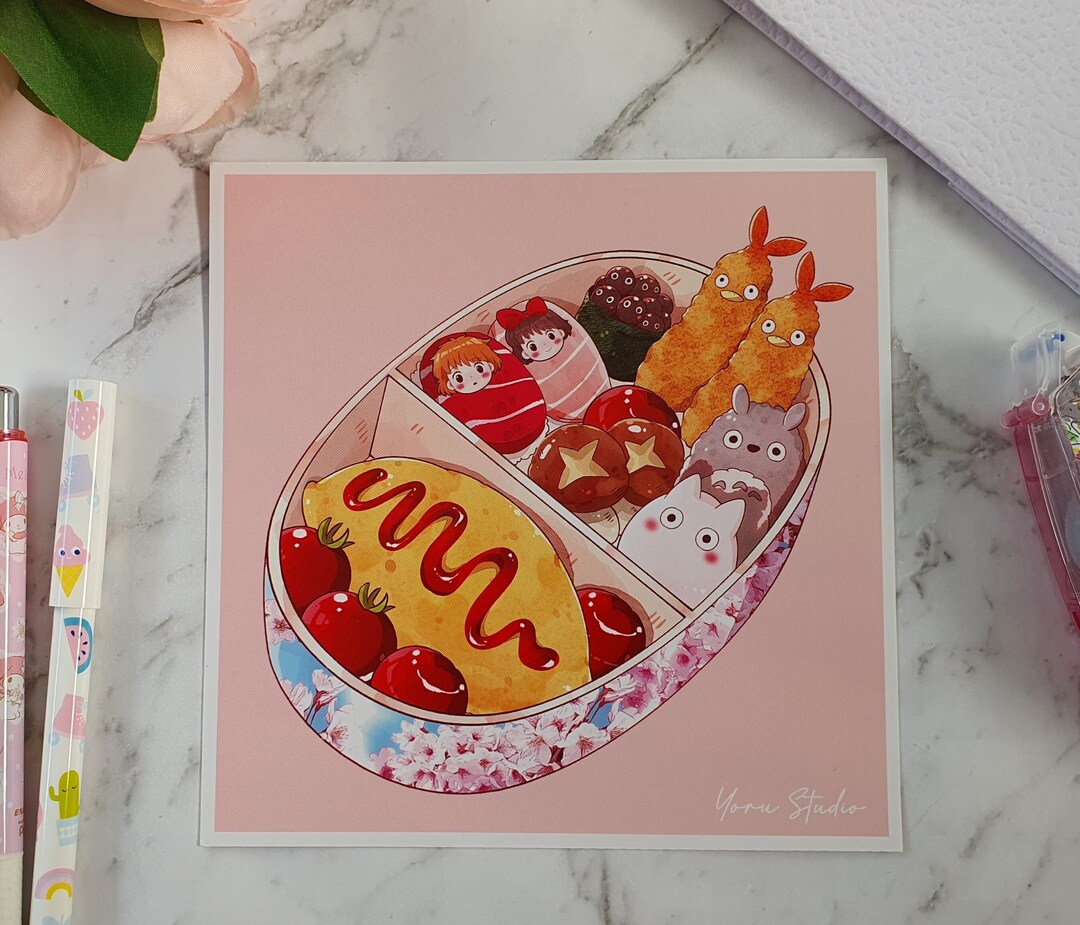Kawaii Ghibli Bento Art Print Photo Print Cute Poster - Etsy