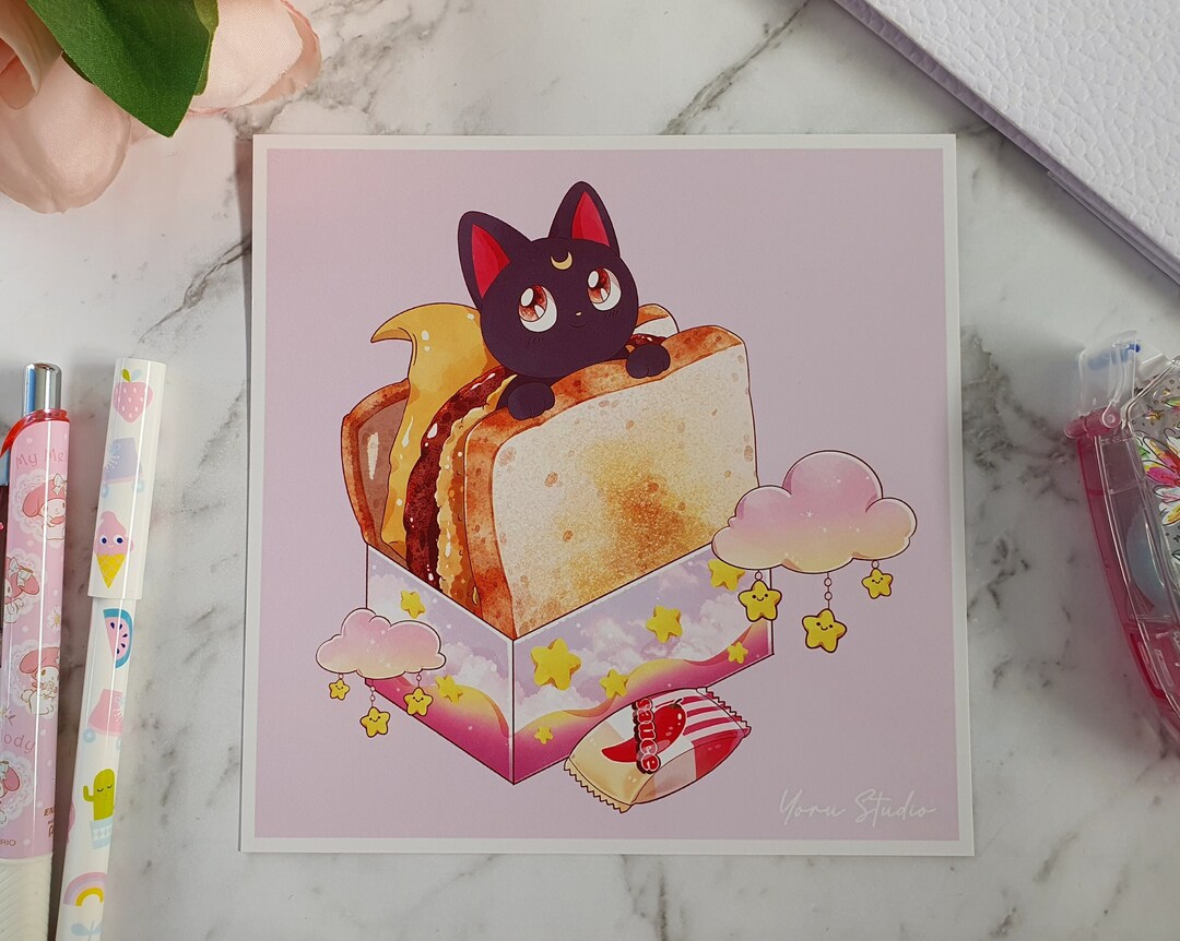 Kawaii SM Luna Moon Toast Art Print | Photo Print | Cute Poster | Wall ...