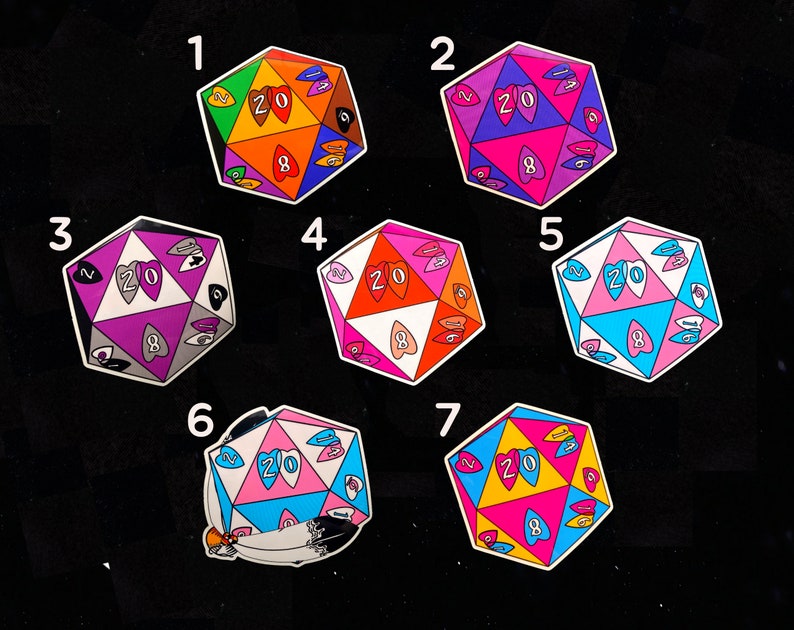 Pride D20 DND Sticker Dimension 20: Fantasy High Sticker D20 - Etsy