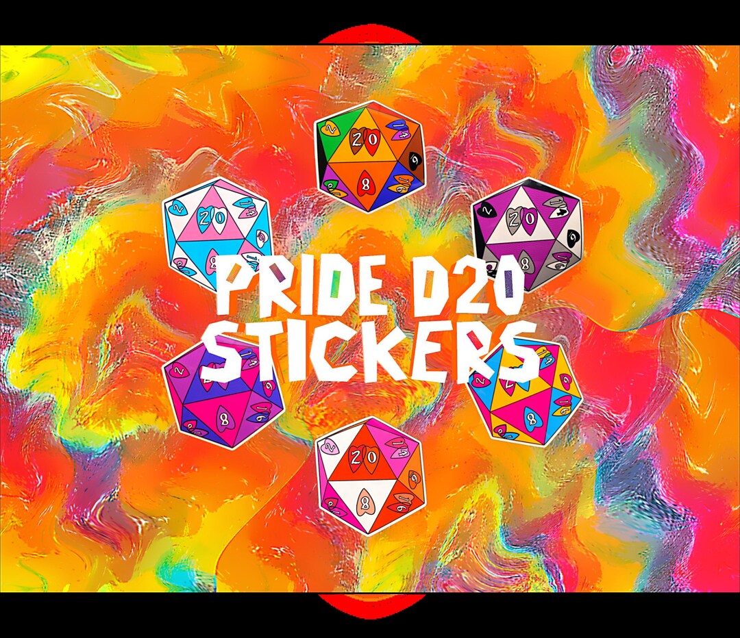 Pride D20 DND Sticker Dimension 20: Fantasy High Sticker D20 - Etsy