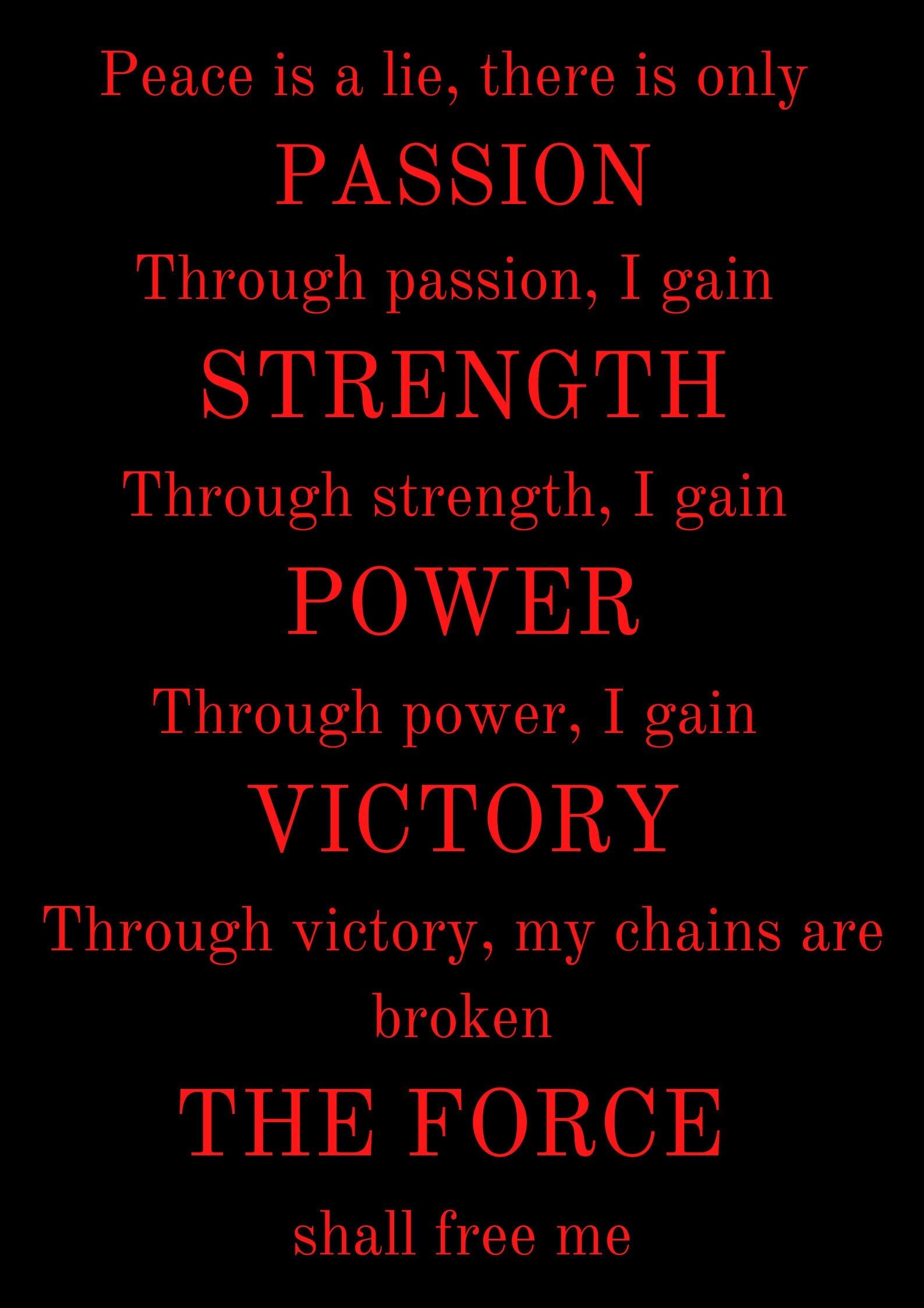 Star Wars the Sith Code POSTER Wall Art Old Republic Sith - Etsy